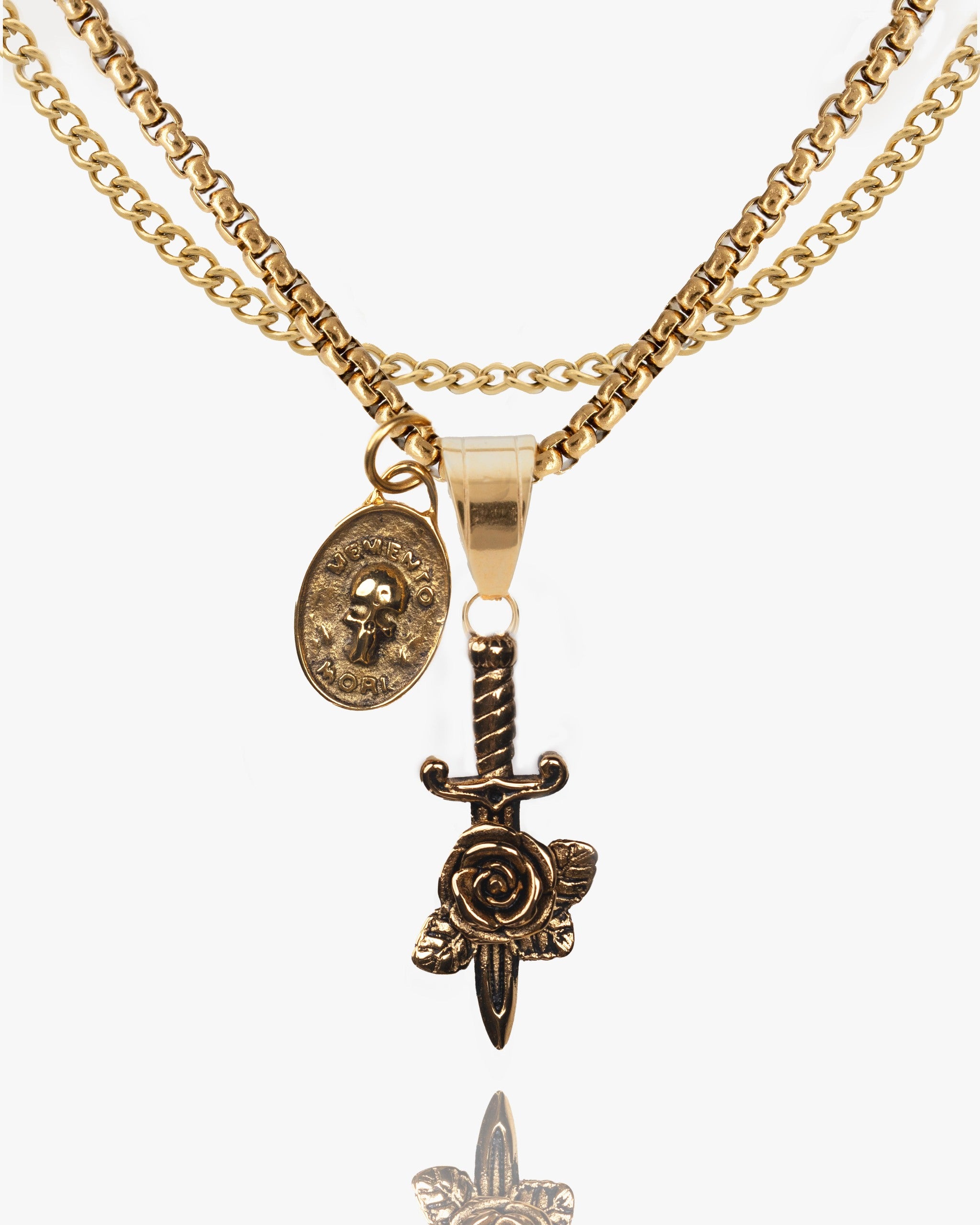 Memento Mori Dagger Coin in Gold - Humbler